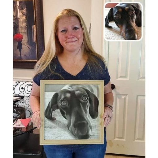 Memorial Paintings of Deceased Loved Ones with Family