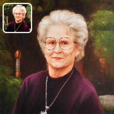 Memorial Paintings of Deceased Loved Ones with Family