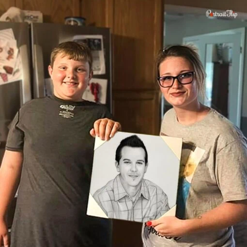 Human Charcoal Portraits | Photo to Charcoal Drawing [Free Shipping]