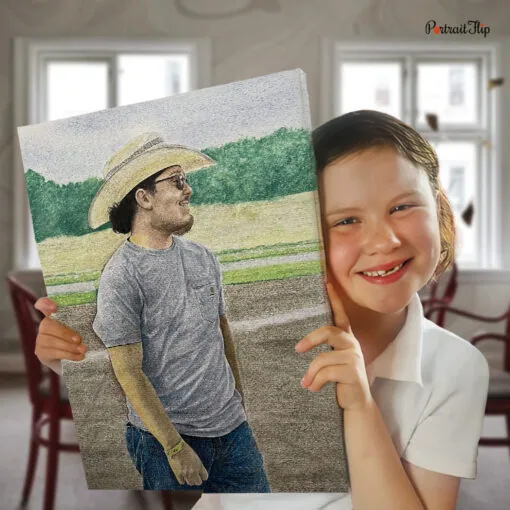 Human Colored Pencil Portraits from your Photos [Free Shipping]