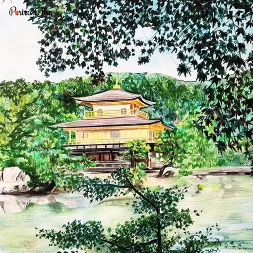 Landscape Colored Pencil Portraits from your Photos [Free Shipping]