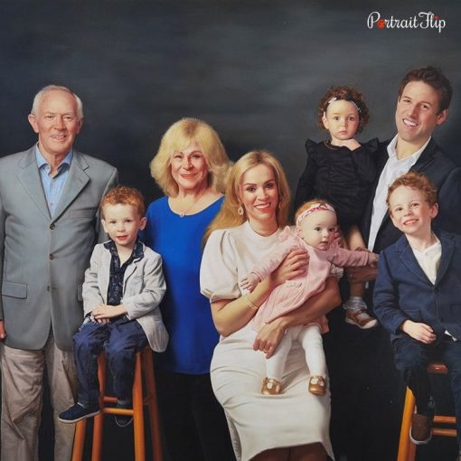 Family Oil Portraits | Photo to Oil Painting | [Free Shipping]