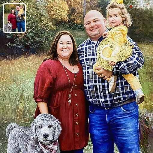 Family Oil Portraits | Photo to Oil Painting | [Free Shipping]