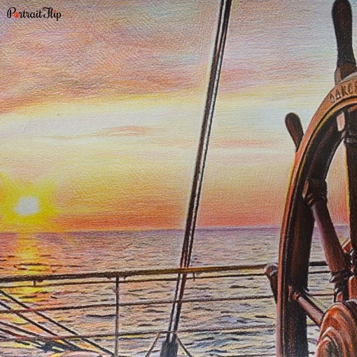 Landscape Colored Pencil Portraits from your Photos [Free Shipping]