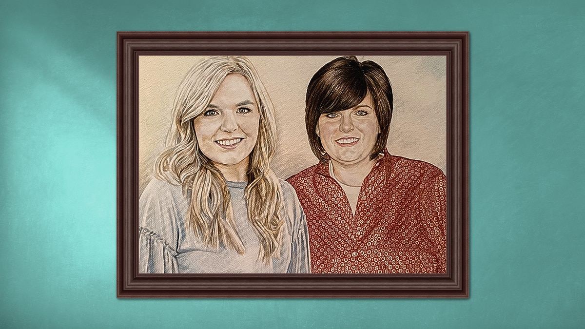 Parents & Children Colored Pencil Portraits from your Photos