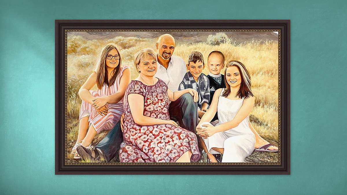 Parents & Children Oil Portraits | Photo to Oil Painting | [Free Shipping]