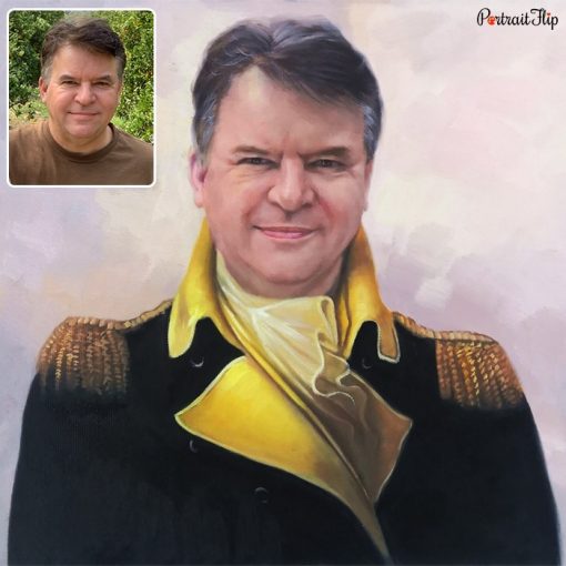 Custom Royal Portrait: Experience Royalty with Handmade Art