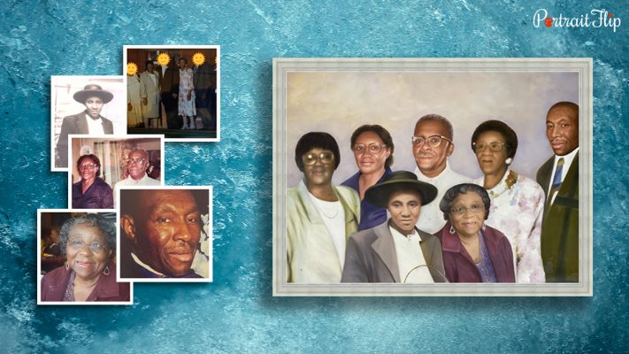 Incorporating A Lost Loved One In Family Pictures with Handmade Portrait