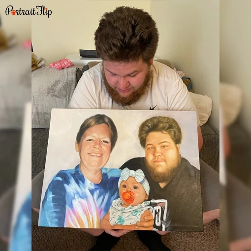 Memorial Paintings Of Lost Loved One With Family