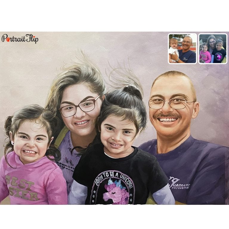 Merge Multiple Photos Into Custom Painting | Compilation Portraits