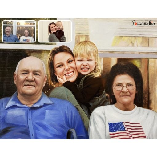 Merge Multiple Photos Into Custom Painting | Compilation Portraits