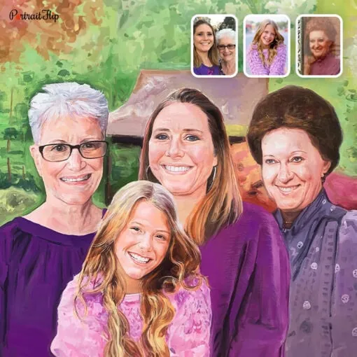 Family Pastel Portraits | Photo to Pastel Painting | [Free Shipping]