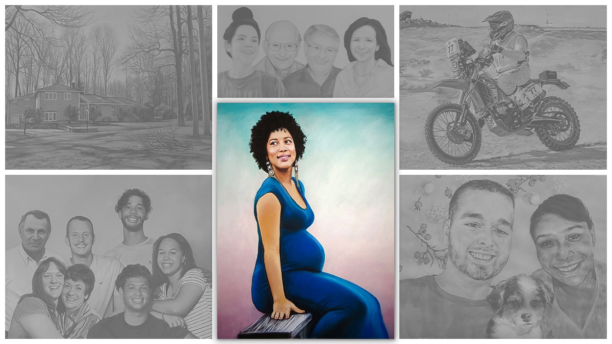 Human Pastel Portraits | Photo to Pastel Painting | [Free Shipping]