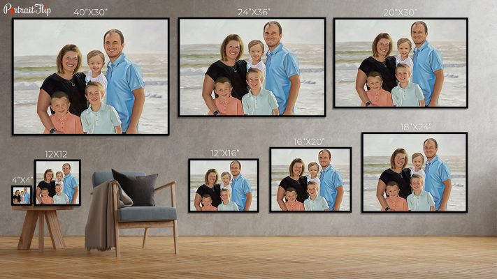 Size Chart: A Guide To Choose The Correct Portrait Size
