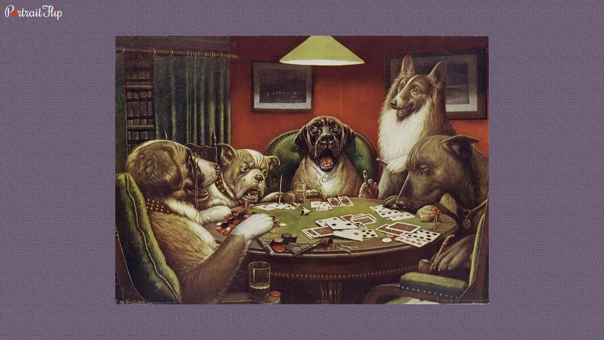 Dogs Playing Poker (Disastrous Or The Most Successful Dog Art?)