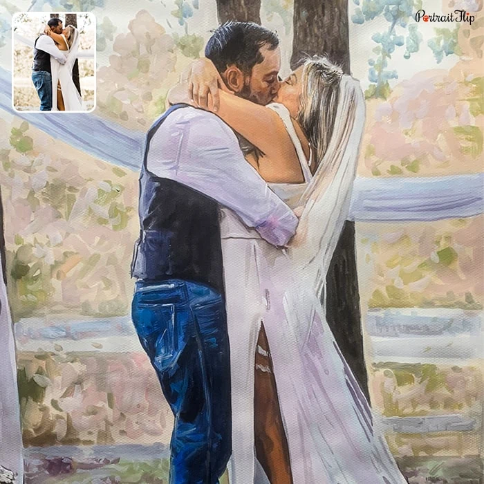 Custom Wedding Paintings | Turn Wedding Photo Into Portraits