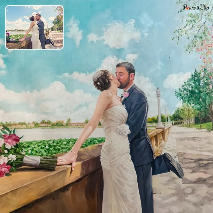 Custom Wedding Paintings | Turn Wedding Photo Into Portraits