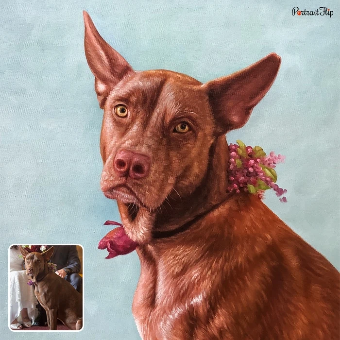 Get Customized Dog Portrait: Your Dog On Canvas