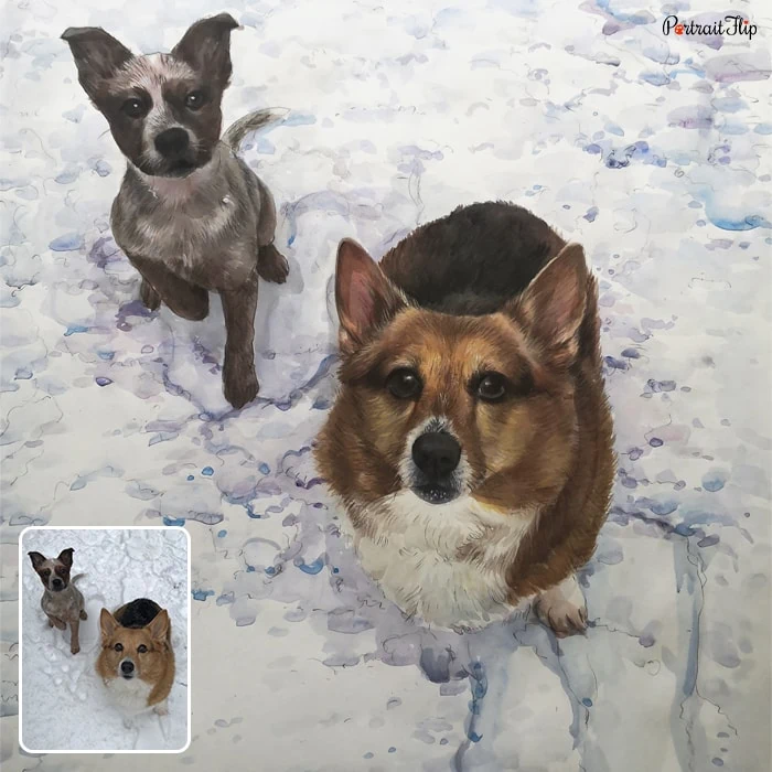 Get Customized Dog Portrait: Your Dog On Canvas