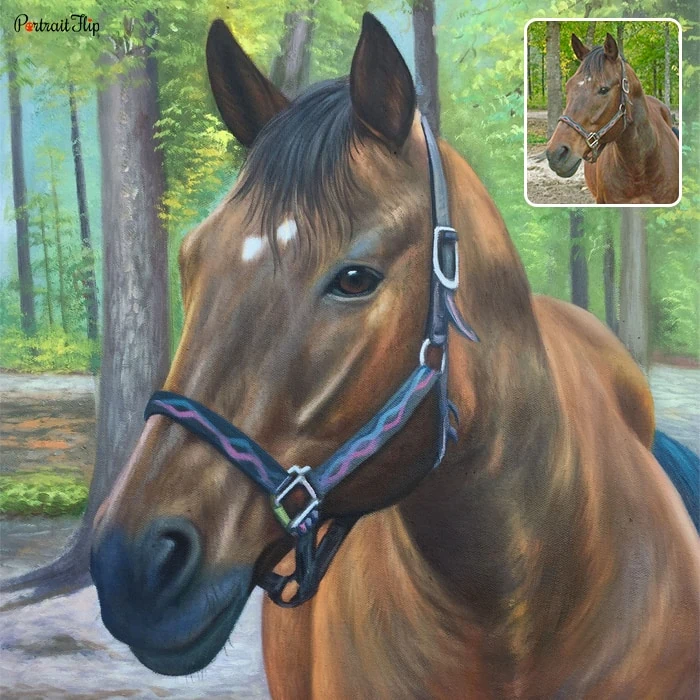 Own A 100% Handmade Horse Portrait From Photos