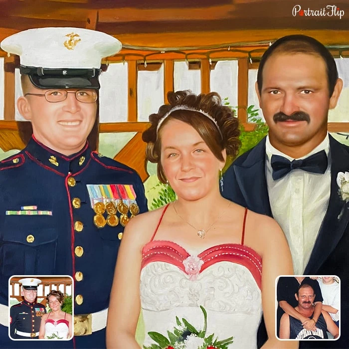 Merge Multiple Photos Into Custom Painting | Compilation Portraits