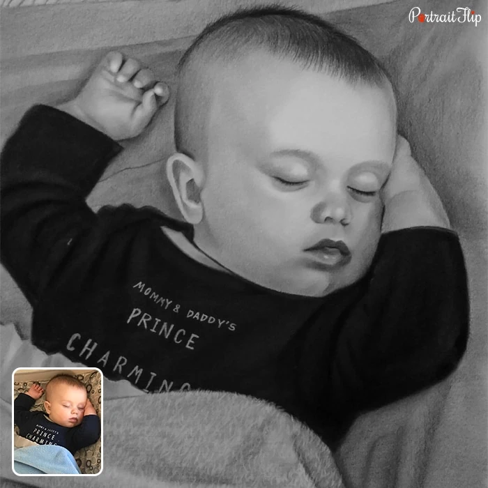 Create Baby Portrait Painting From Photo | 100% Handmade