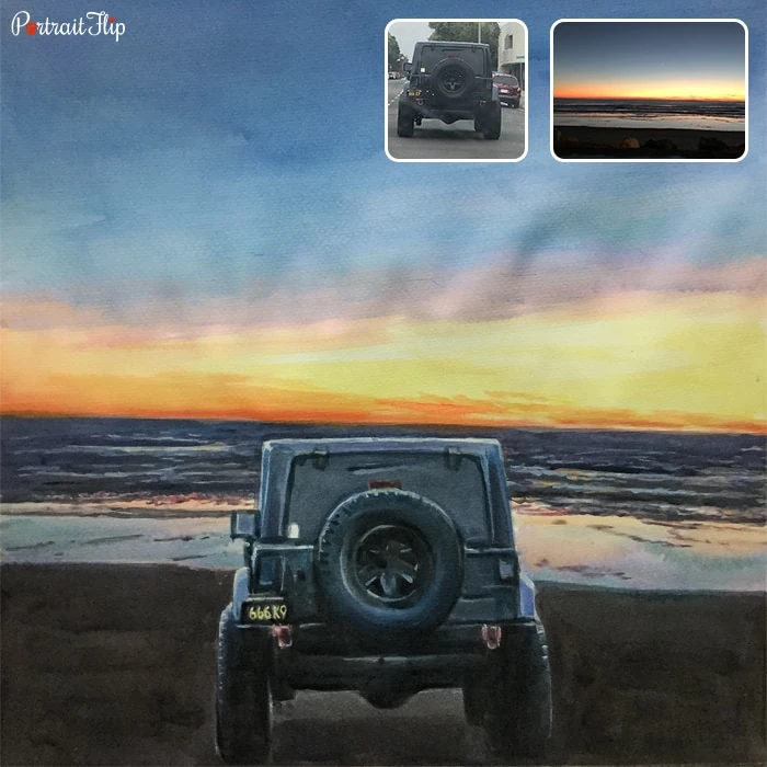 100% Custom Car Portrait Painting By Real Artists [Free Shipping]