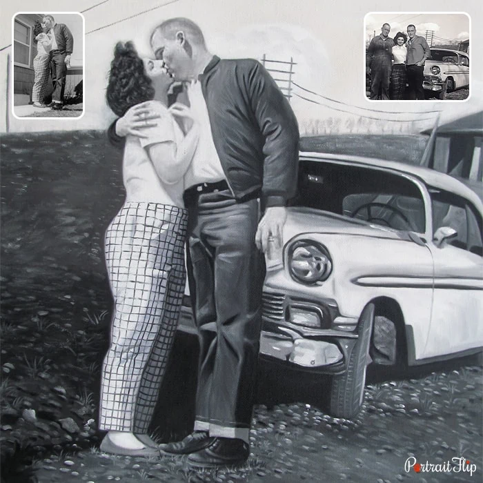 100% Custom Car Portrait Painting By Real Artists [Free Shipping]