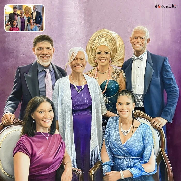 Celebrate With Custom Christmas Portrait Painting From Photos