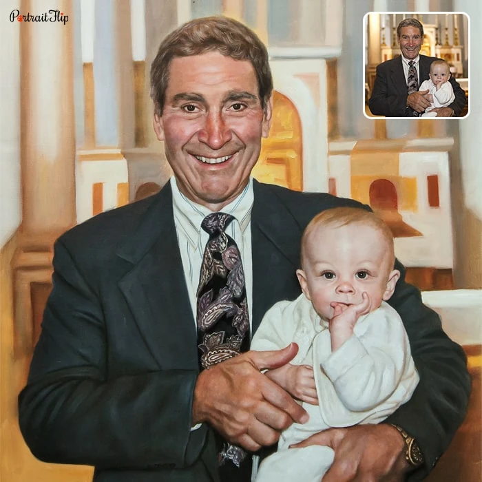 Celebrate With Custom Christmas Portrait Painting From Photos