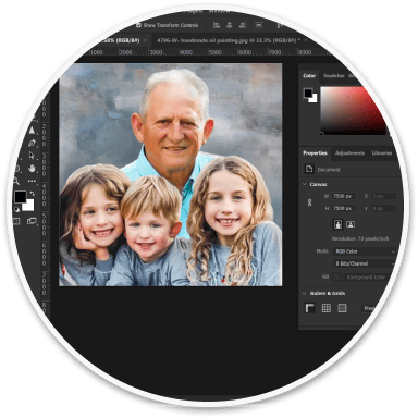 Merge Multiple Photos Into Custom Painting | Compilation Portraits
