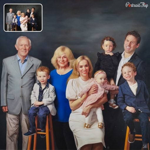 Turn Your Photo Into Custom Family Portrait | 100% Handmade