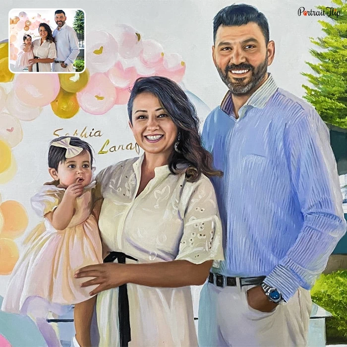 Turn Your Photo Into Custom Family Portrait | 100% Handmade