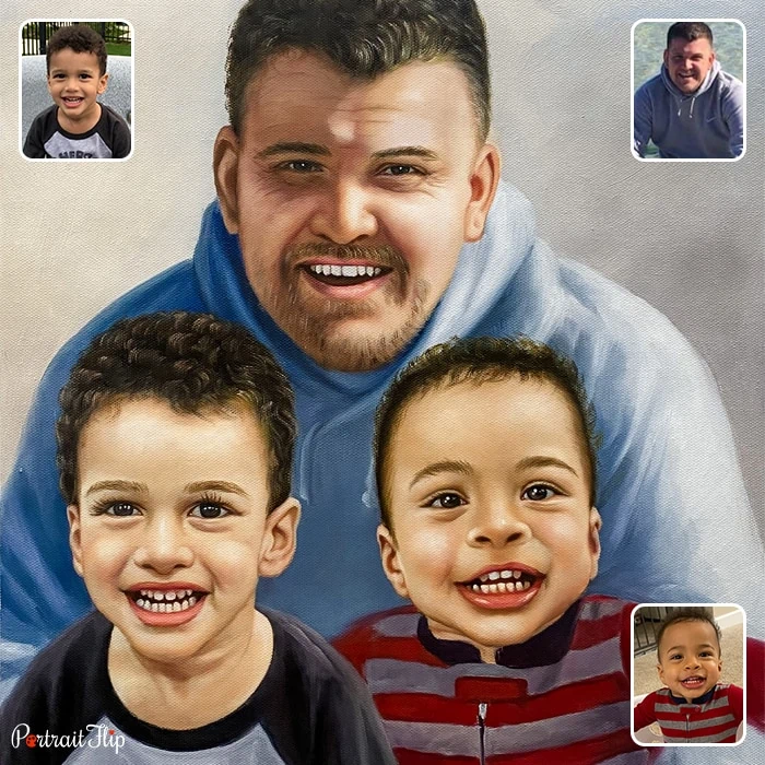 Turn Your Photo Into Custom Family Portrait | 100% Handmade