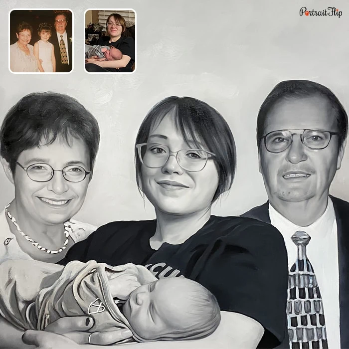 Turn Your Photo Into Custom Family Portrait | 100% Handmade
