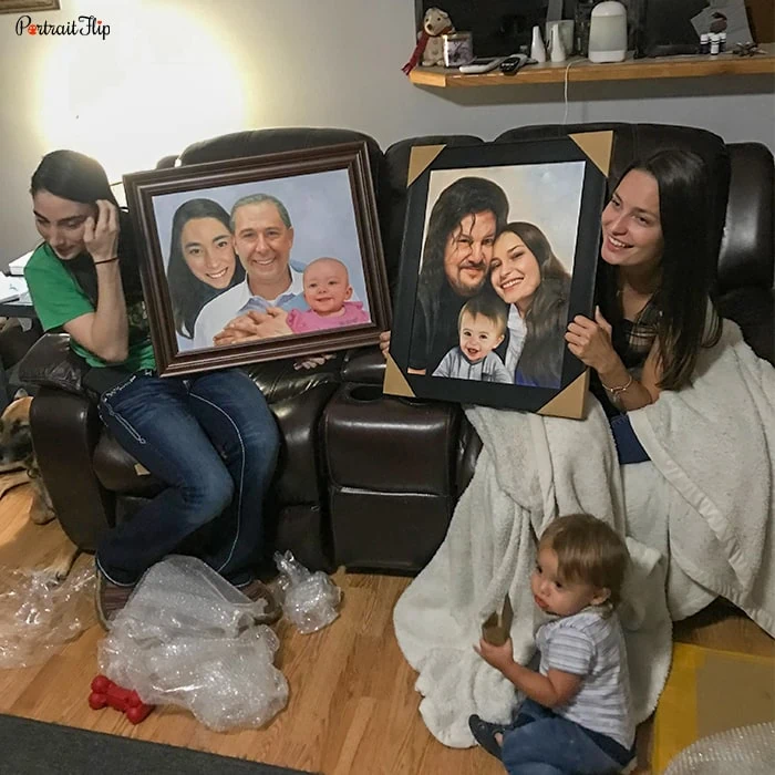 Turn Your Photo Into Custom Family Portrait | 100% Handmade
