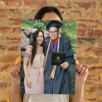 Graduation Portrait Painting From Photo | Custom Hand-Painted