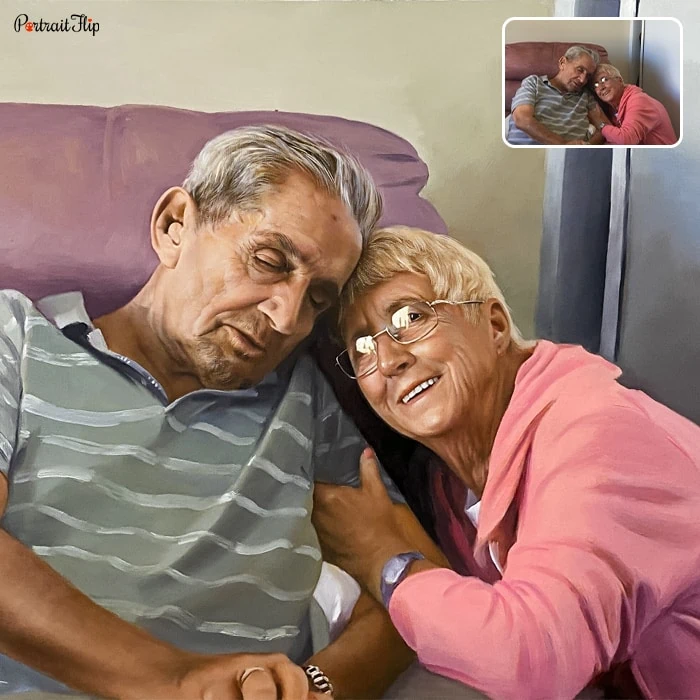 Memorial Paintings Of Lost Loved One With Family