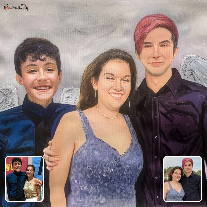 Memorial Paintings Of Lost Loved One With Family