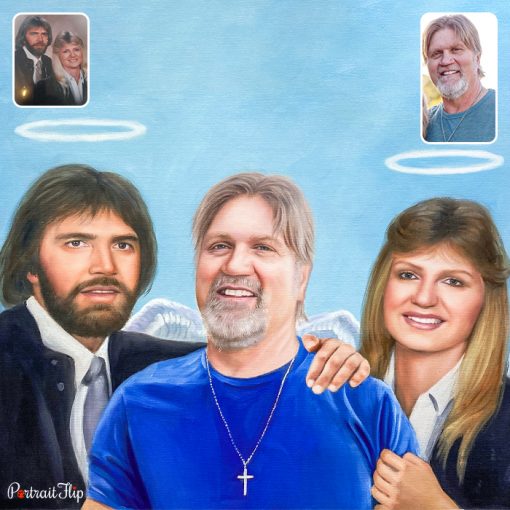 Memorial Paintings Of Lost Loved One With Family