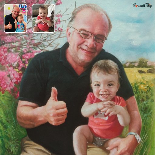 Memorial Paintings Of Lost Loved One With Family