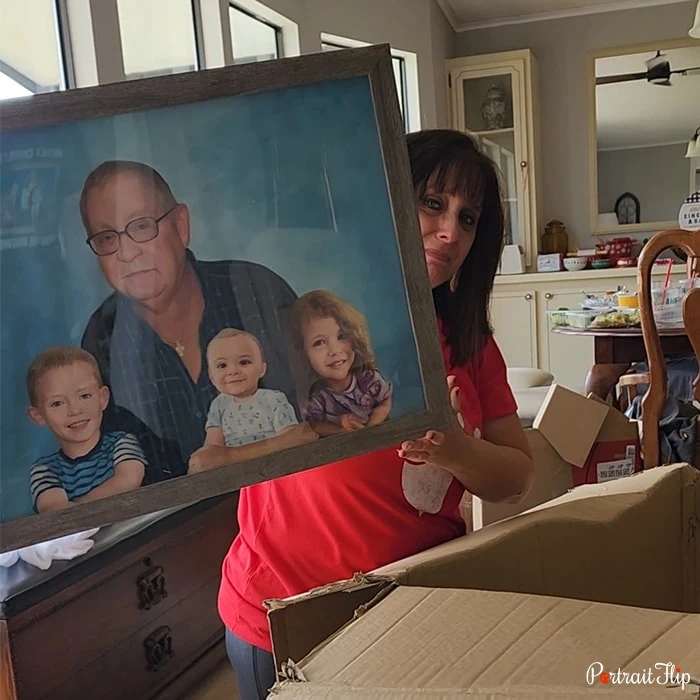 Memorial Paintings Of Lost Loved One With Family