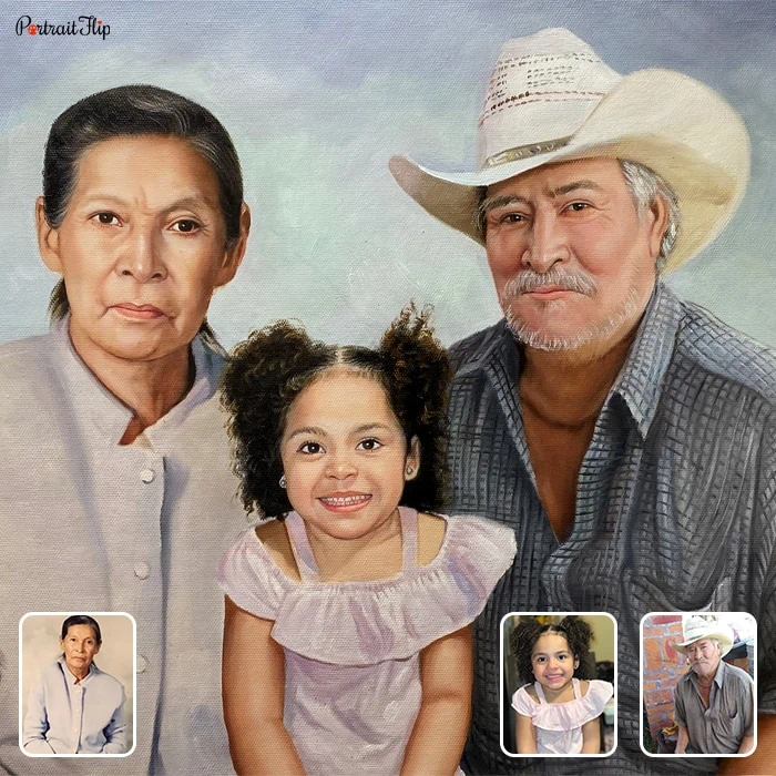 Merge Multiple Photos Into Custom Painting | Compilation Portraits