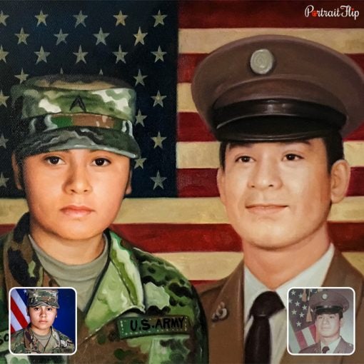 Military Portrait Painting From Photo | Custom Hand-Painted