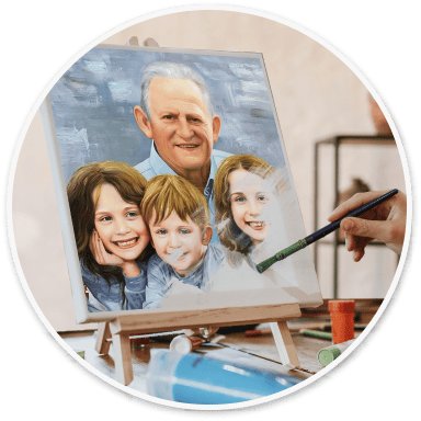 Merge Multiple Photos Into Custom Painting | Compilation Portraits