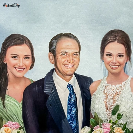 Memorial Paintings Of Lost Loved One With Family