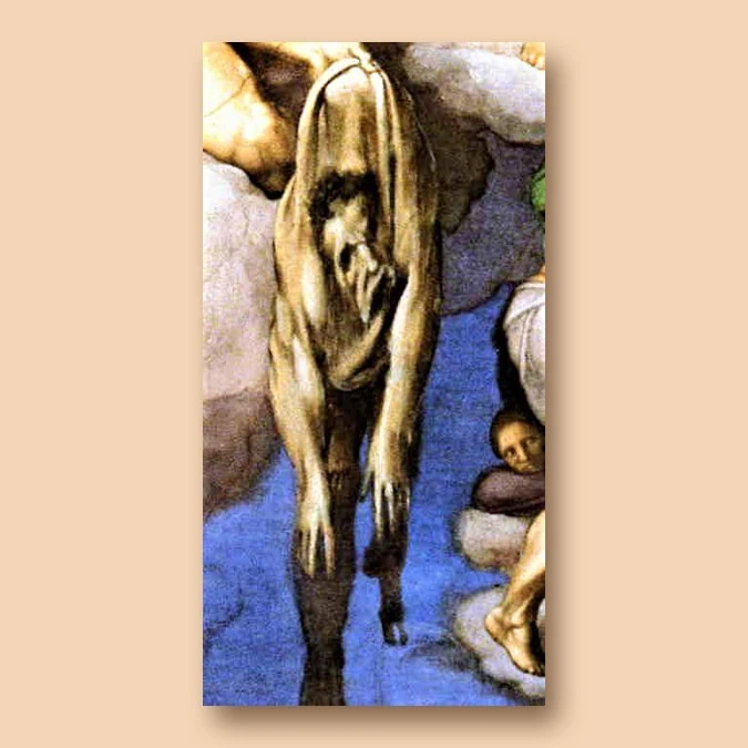 Michelangelo Last Judgement Self Portrait The Last Judgment