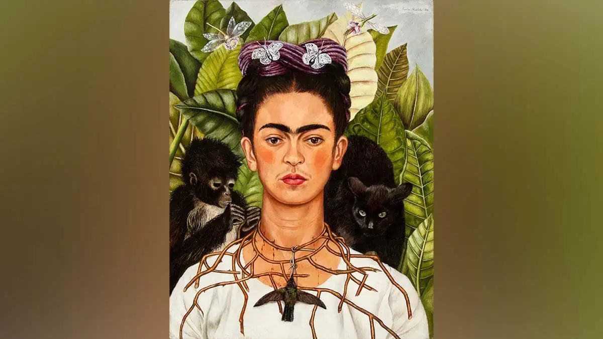 Self Portrait with Thorn Necklace and Hummingbird Explained!