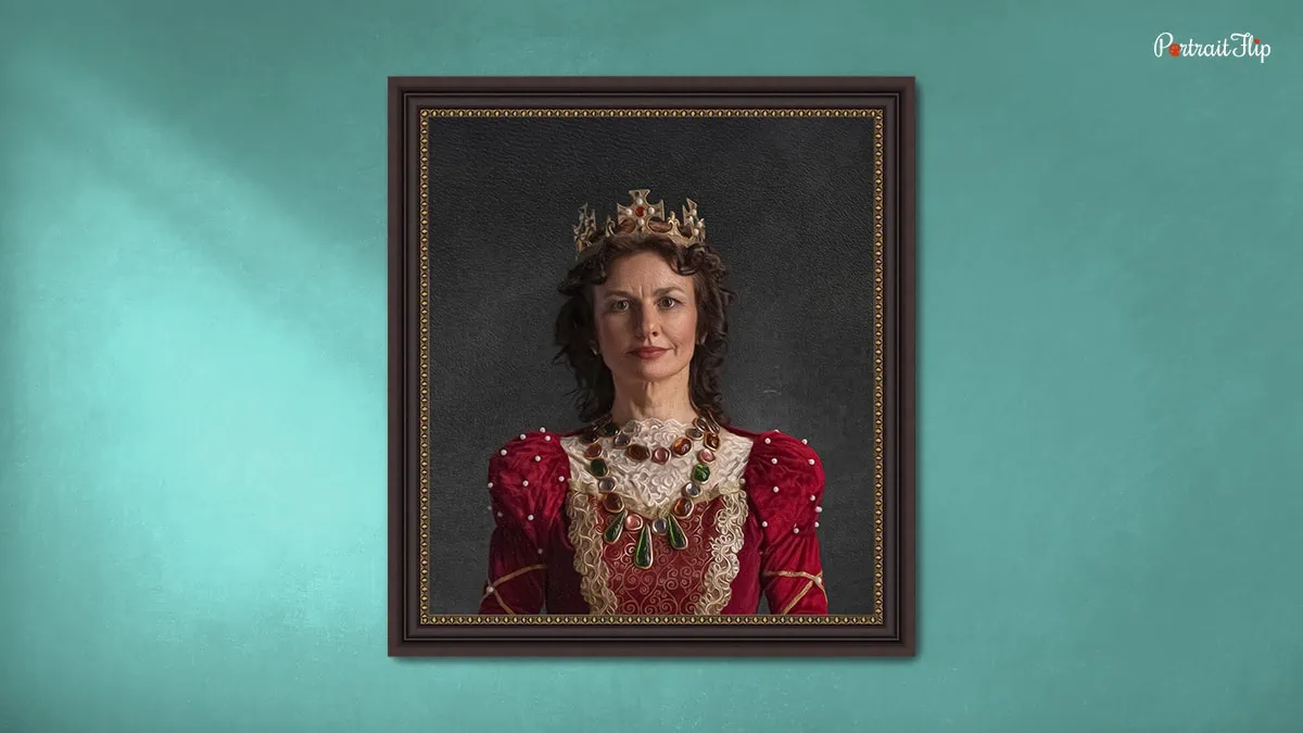 Custom Queen Royal Portrait from Photos | 100% Hand Painted