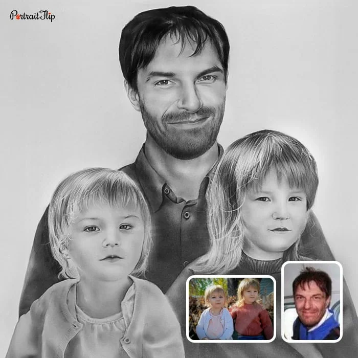 Turn Your Photo Into Custom Family Portrait | 100% Handmade